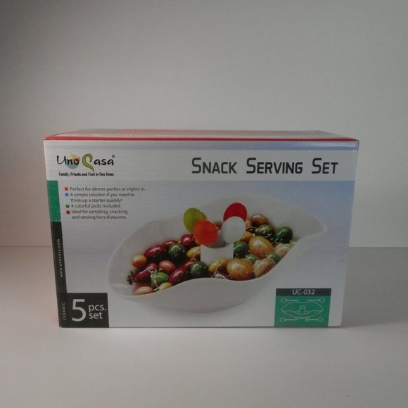 Uno Casa | Kitchen | Ceramic Snack Serving Set | Poshmark
